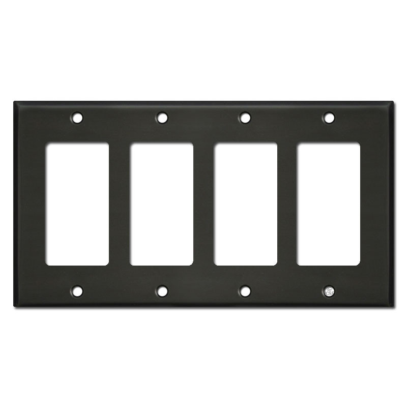 Dark Oiled Bronze Decora Rocker GFCI Wall Plate Covers
