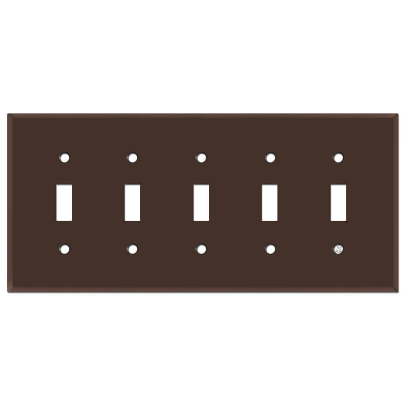 Brown Metal Toggle Light Switch Covers