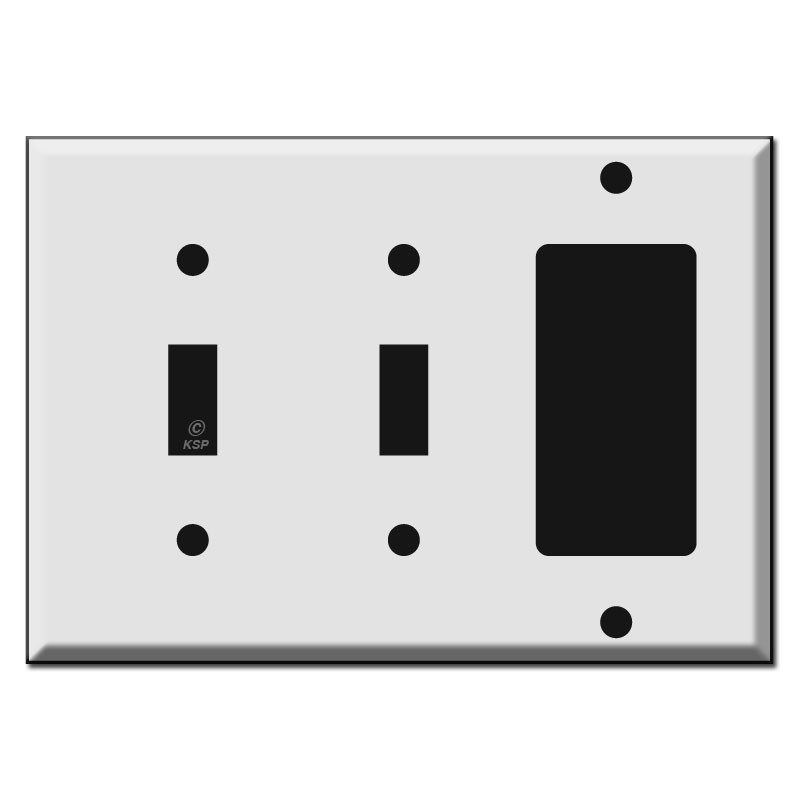 2 Toggle 1 Decora Switch Plate | Kyle Switch Plates