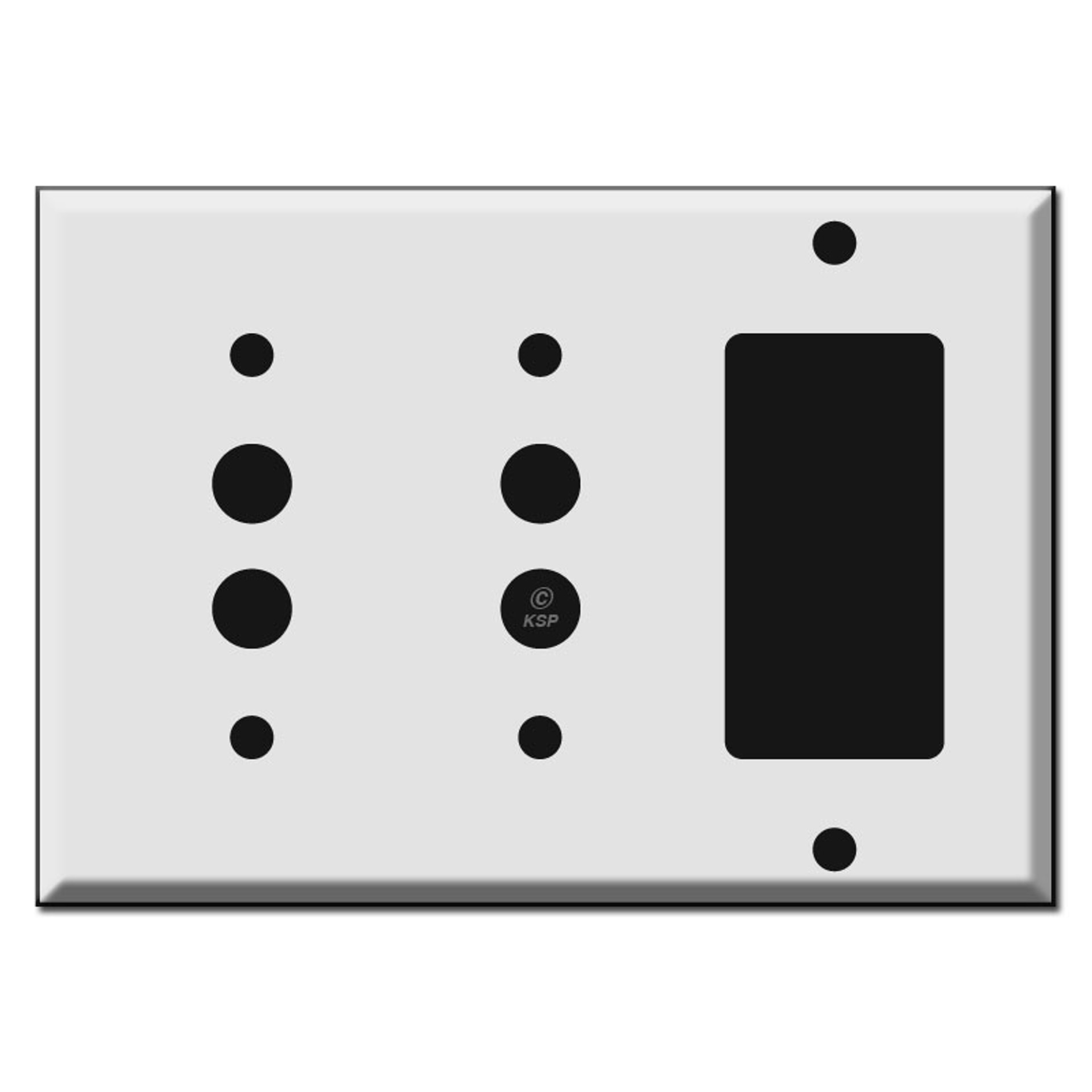 Combo Two Push Button And Gfci Decora Rocker Wall Switch Plates