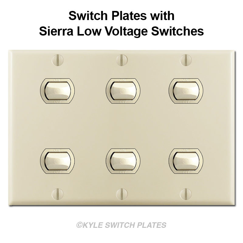 3-Gang Despard Switch Covers for 6 Low Voltage Trigger Switches