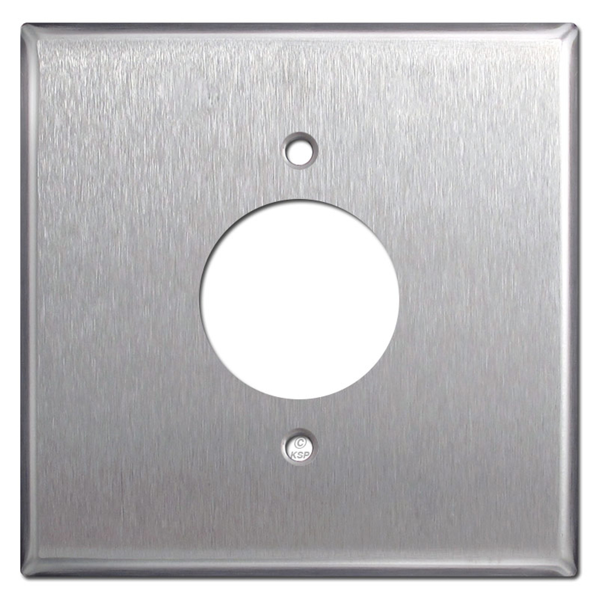 Centered 162 Twist Lock Outlet Cover For 2 Gang Box White