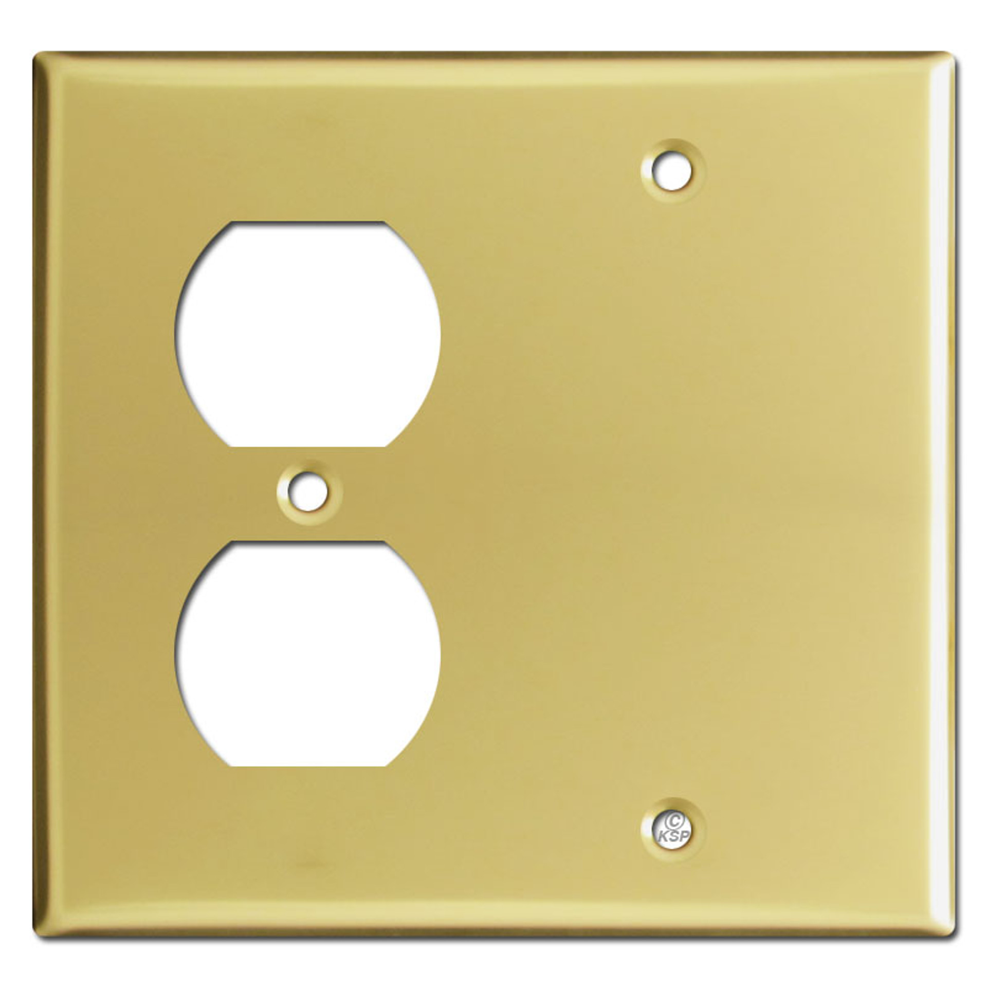 1 Outlet Cover Plate Polished Brass Kyle Switch Plates