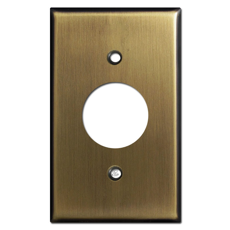Single Receptacle Plate Covers - Antique Brass | Kyle Switch Plates