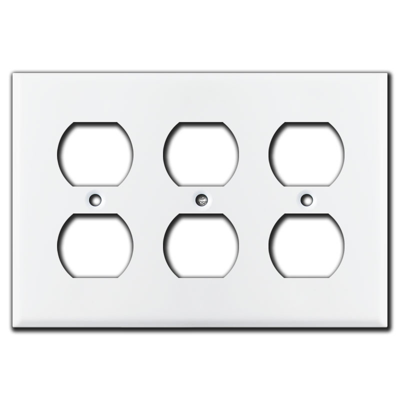White Outlet Covers - 50 Single & Duplex Outlet Receptacle Plates