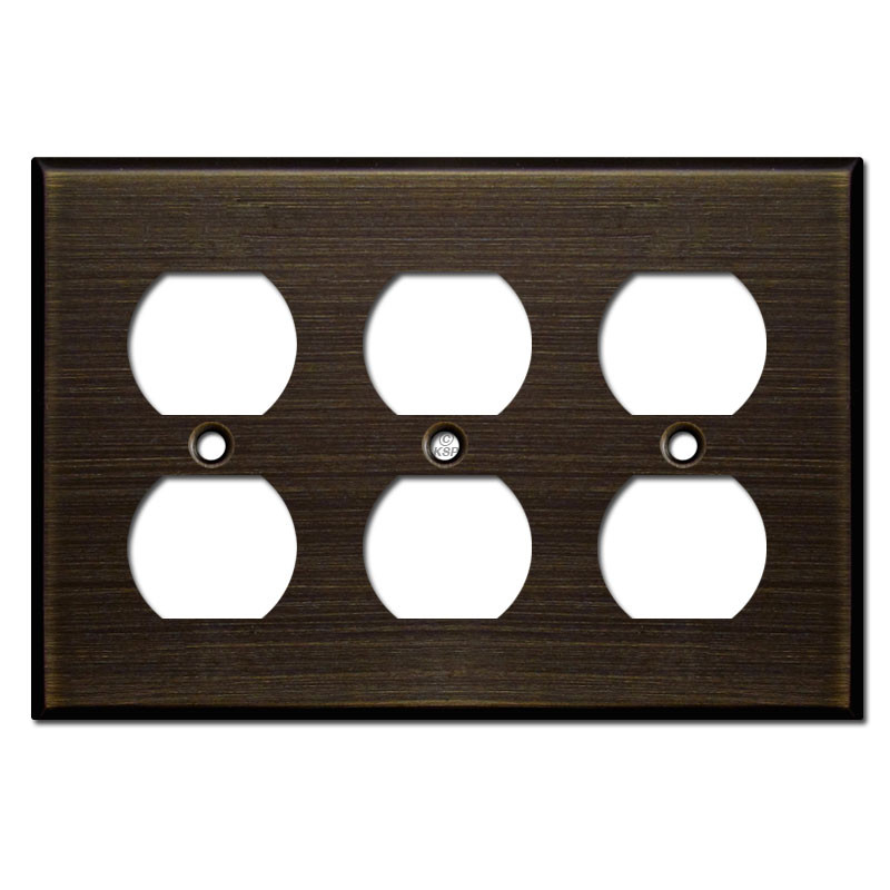 Mission Bungalow Light Switchplates in Oil Rubbed Bronze
