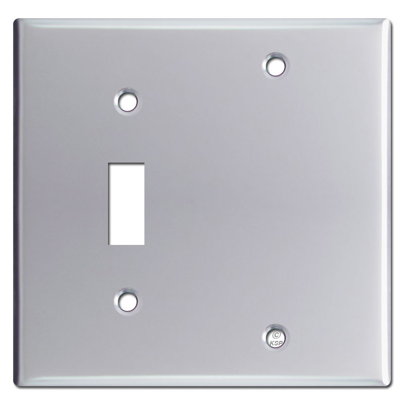 1 Toggle 1 Blank Switch Cover Plates - Gray