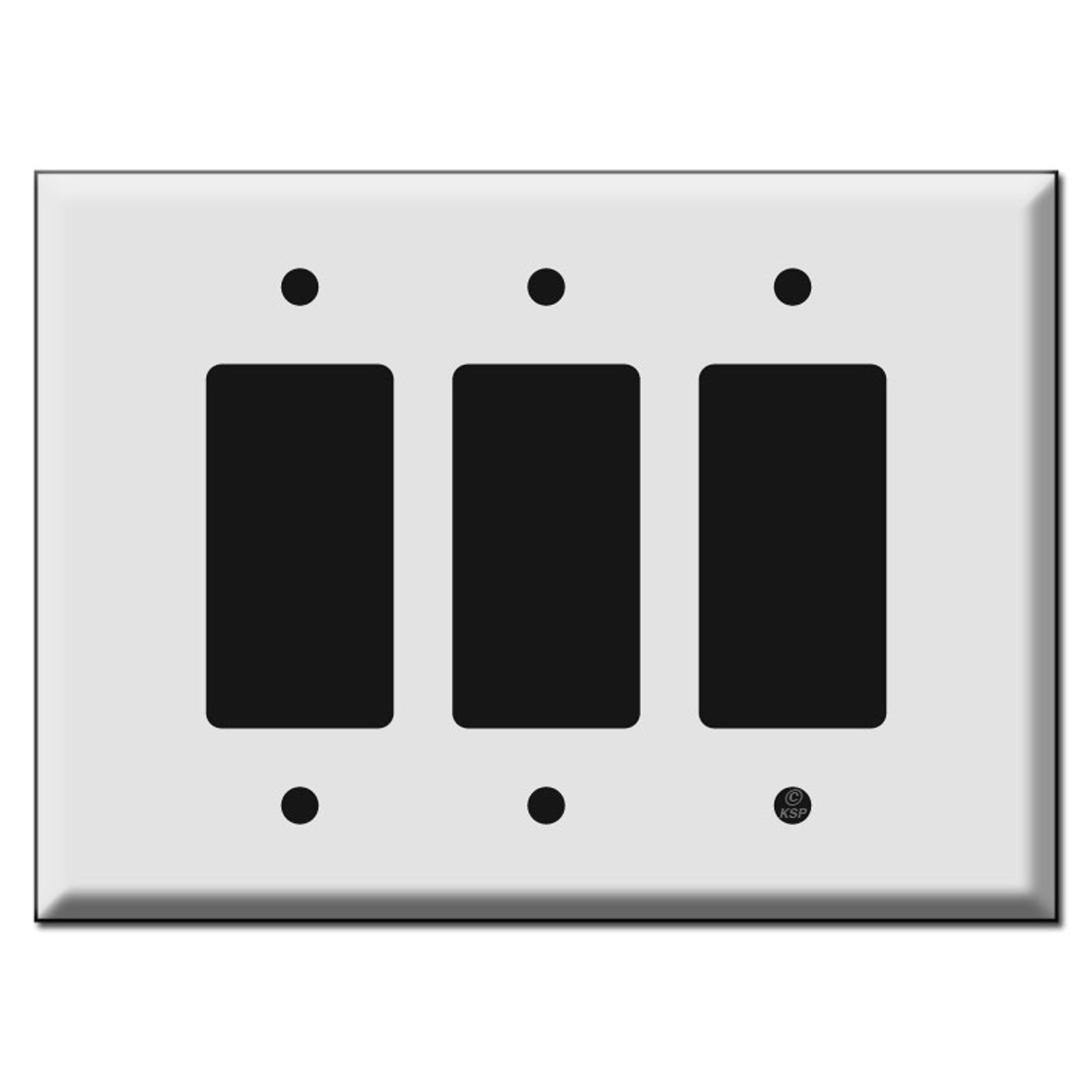 Oversized Triple or 3 Gang Decora Rocker Switch Plates