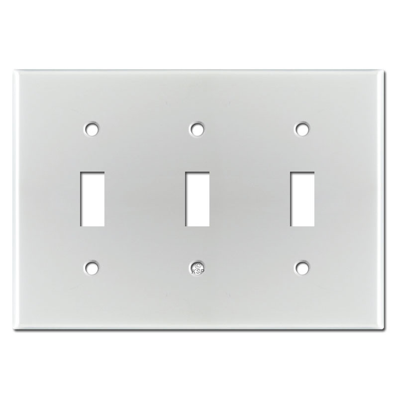 2 Toggle Switch Plate - Brushed Aluminum | Kyle Switch Plates