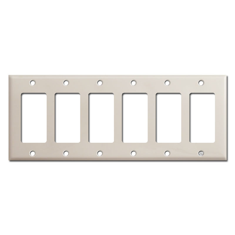 Art Nouveau Switch Plate Covers in Light Almond - Kyle Design
