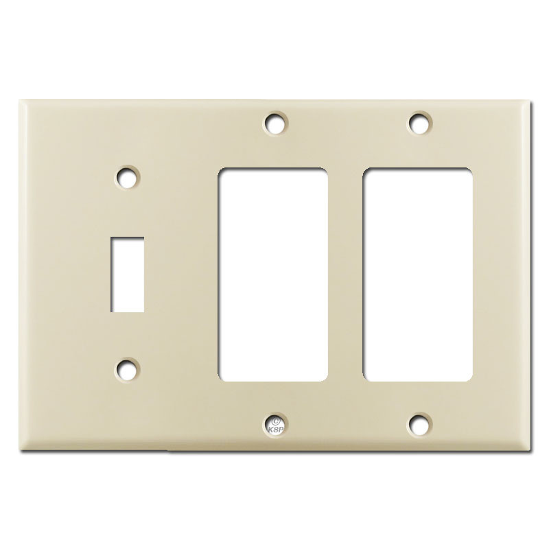 2 Toggle Duplex Switch Plate - Ivory | Kyle Switch Plates