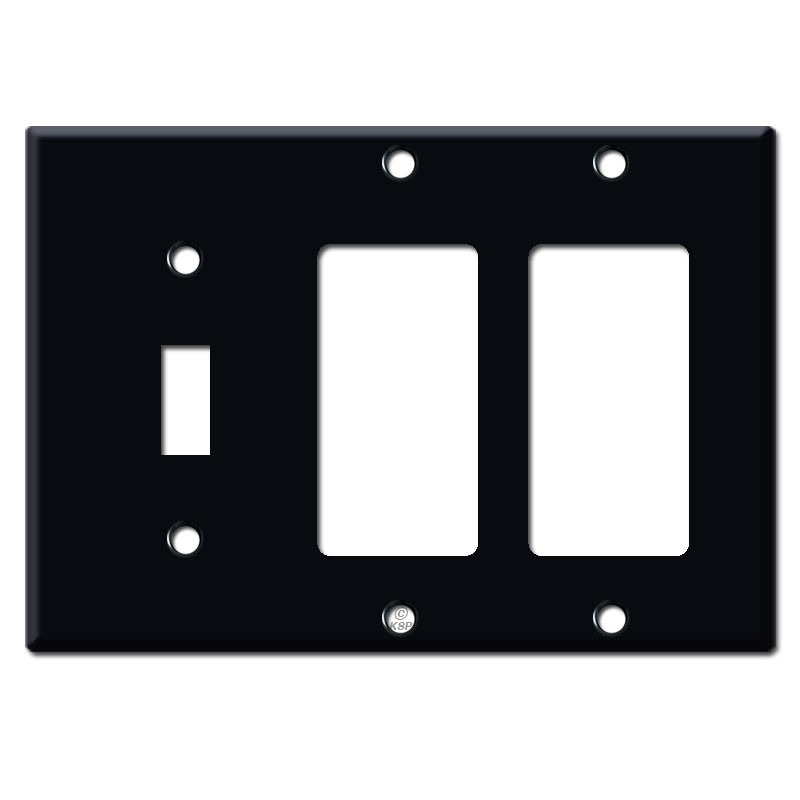 2 Toggle 1 Rocker Wall Plate - White | Kyle Switch Plates