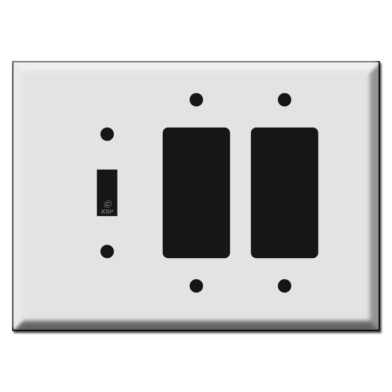 1 Toggle 2 Rocker Switch Plate | Kyle Switch Plates