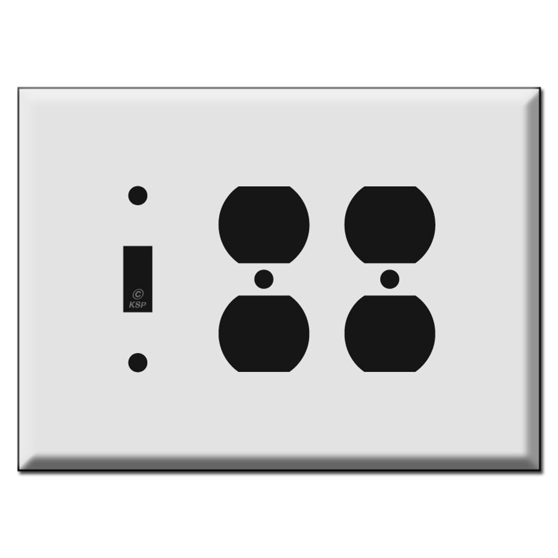 Oversized 2 Toggle 1 Outlet Switch Plate Kyle Switch Plates