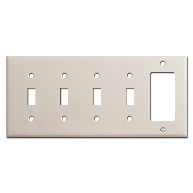 Oversized 2 Toggle 1 Decora Switch Wall Plate - Light Almond