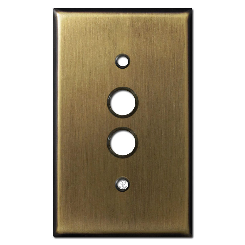 Antique Brass Push Button Switch Plates