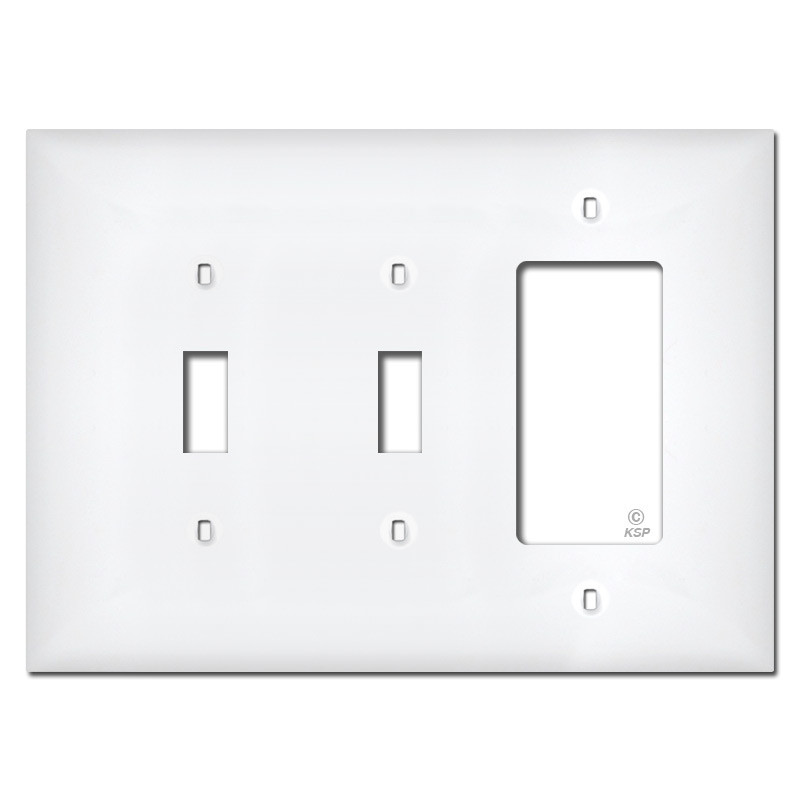 Midway 1 Toggle Plastic Light Switch Plate - White