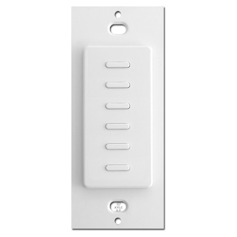 Touch Plate Switch Classic 6 Button Low Voltage Control White