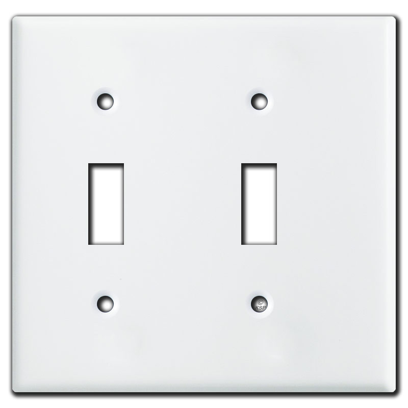 Narrow 1.5'' Toggle Light Switch Cover - White | Kyle Switch Plates