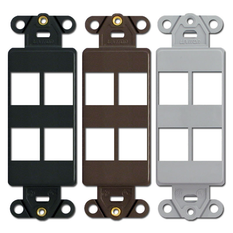 Leviton QuickPort 4 Port Modular Jack Frames 41644