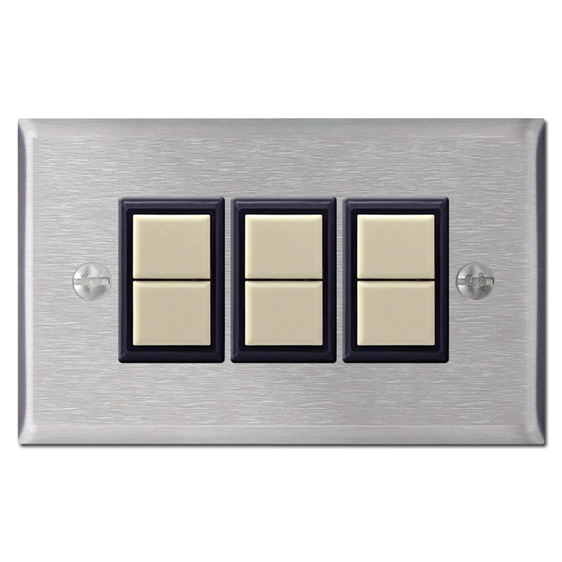 3 Ge Low Voltage Lighting Switches And Wall Plate Set Stainless Steel