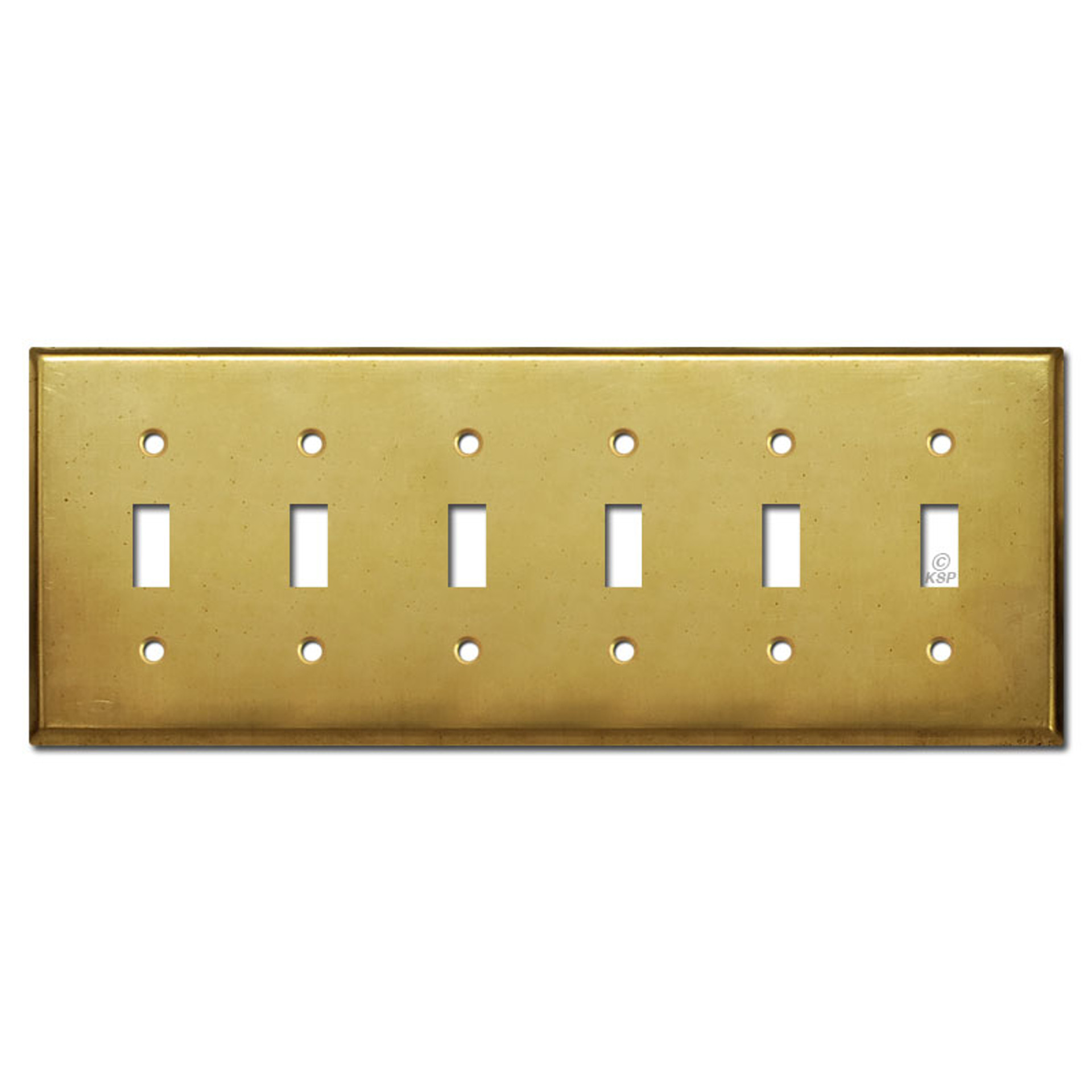 1 Push Button Light Switch Plate Cover Unfinished Raw Brass