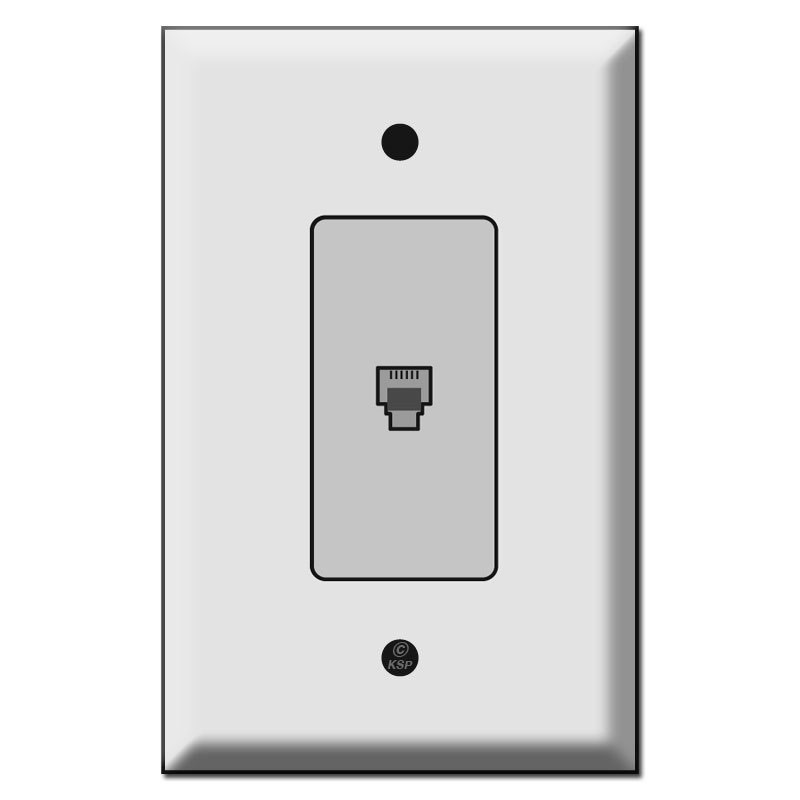 Cable Outlet Cover with ''F'' Connector Coaxial Jack Insert
