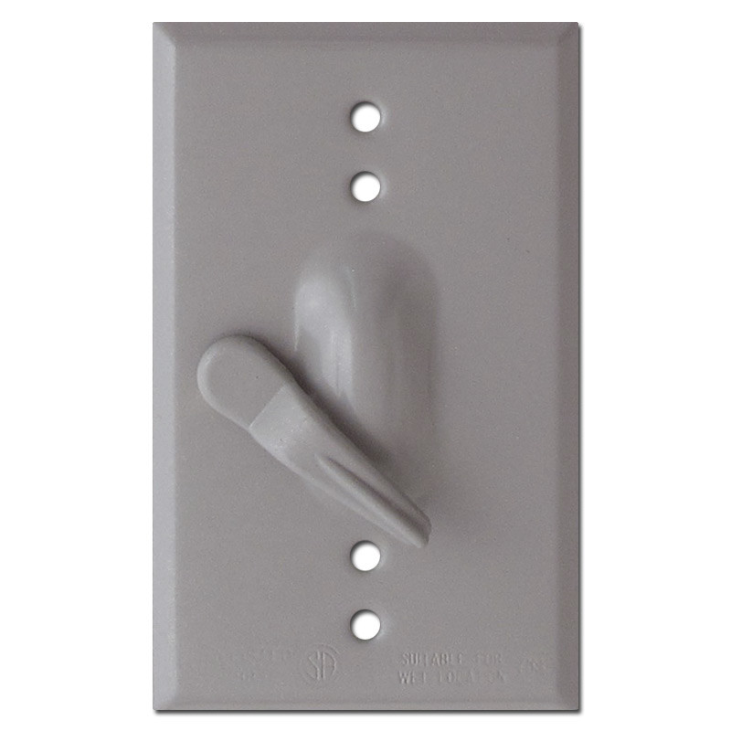 Weatherproof 4 Decor Wall Plate Covers for Wet Locations - Aluminum