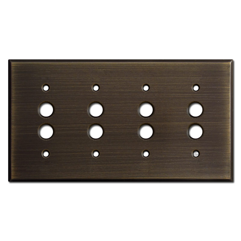 One Push Button Wallplate Covers - Oil Rubbed Bronze