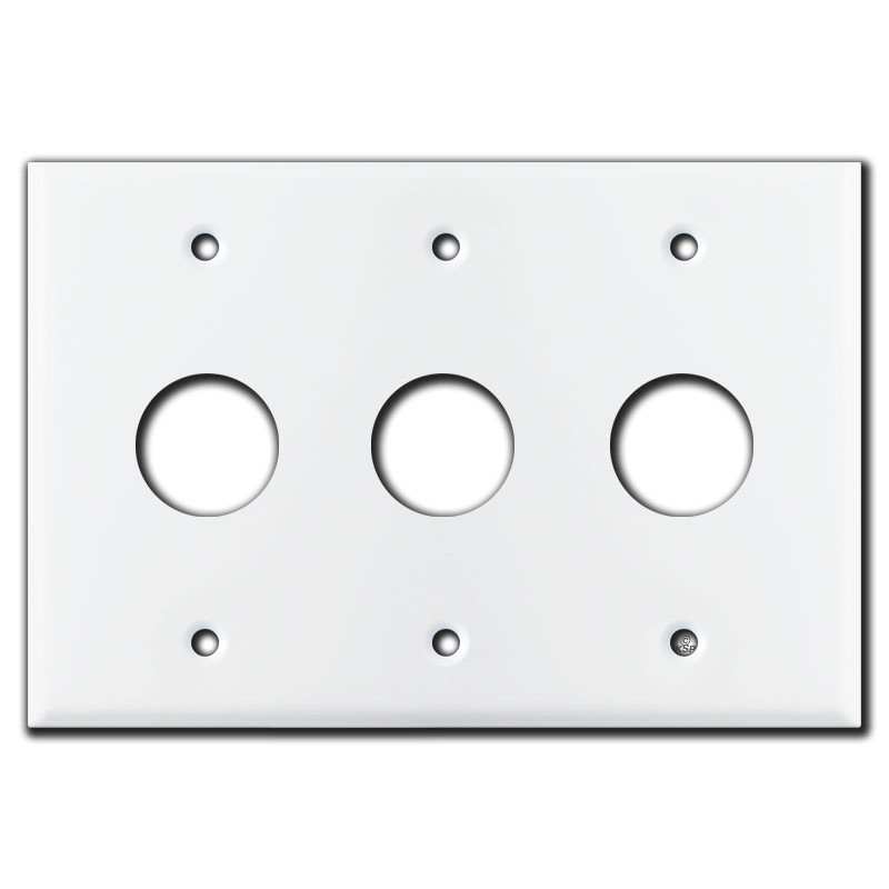 Triple Push Button Tap Light Switch Covers - 1.125'' Openings