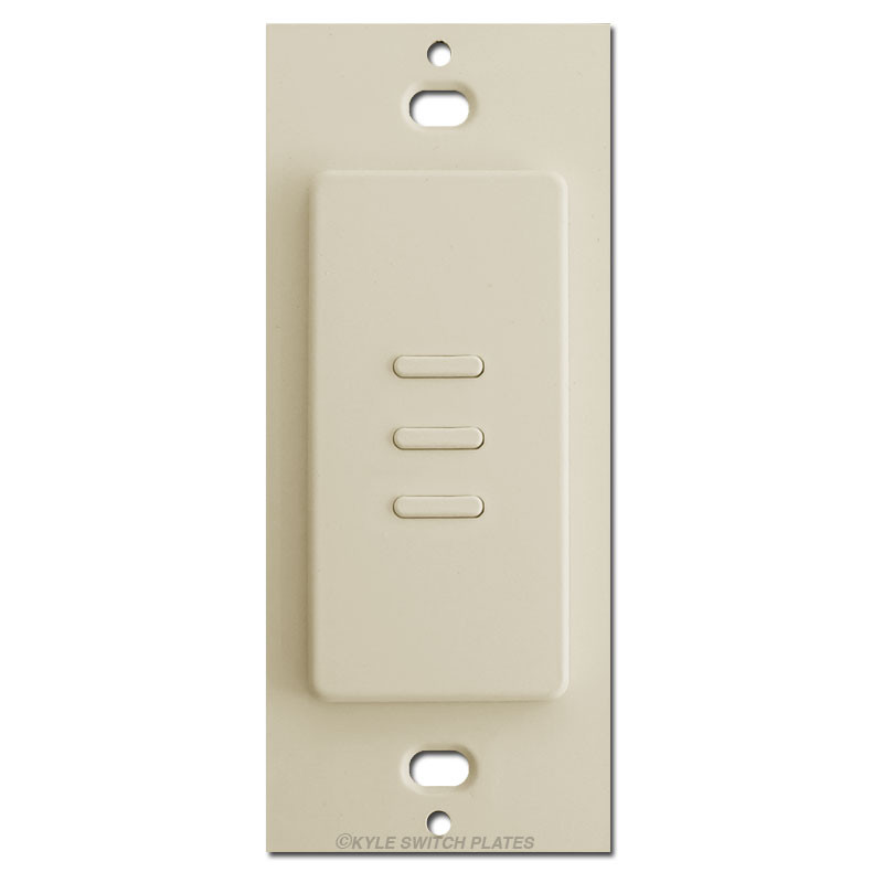 Touch Plate 3 Button Ultra Low Voltage Switch - Light Almond