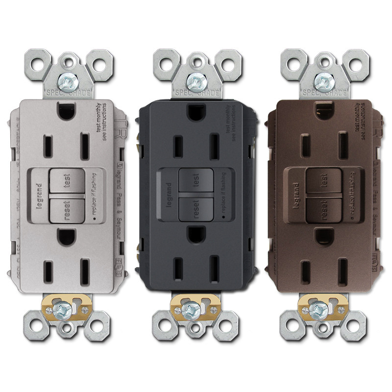 Metallic Outlet Receptacles - Decor 15A Tamper Resistant 885TR