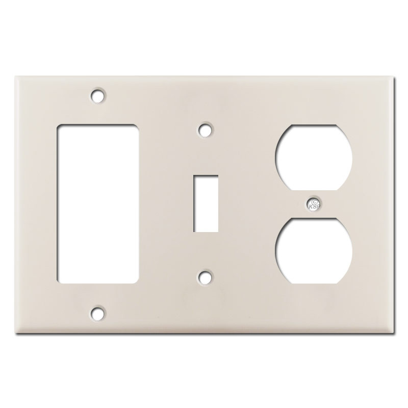 Decor Toggle Outlet Cover Plate - Light Almond