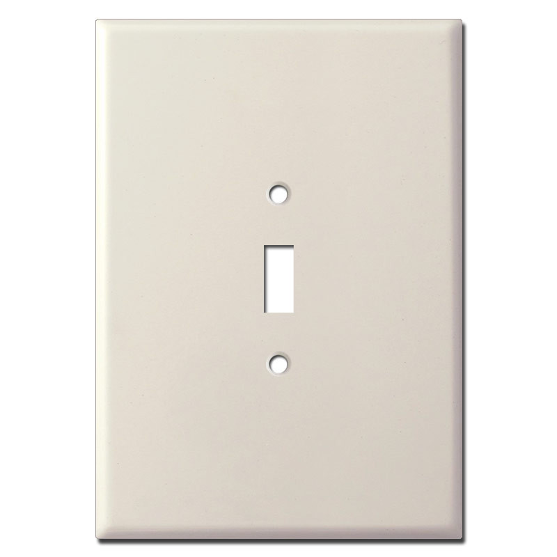 Ultra Large 1 Toggle Switch Wall Plate 7.5'' Tall - Light Almond