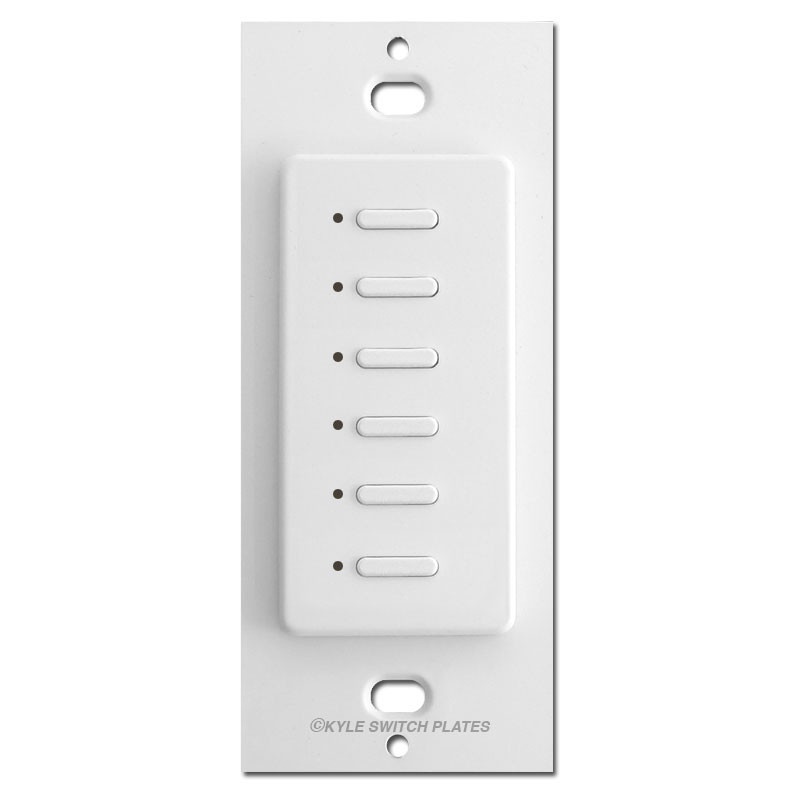 Low Voltage LED 6 Switch Touch-plate Ultra Control - White