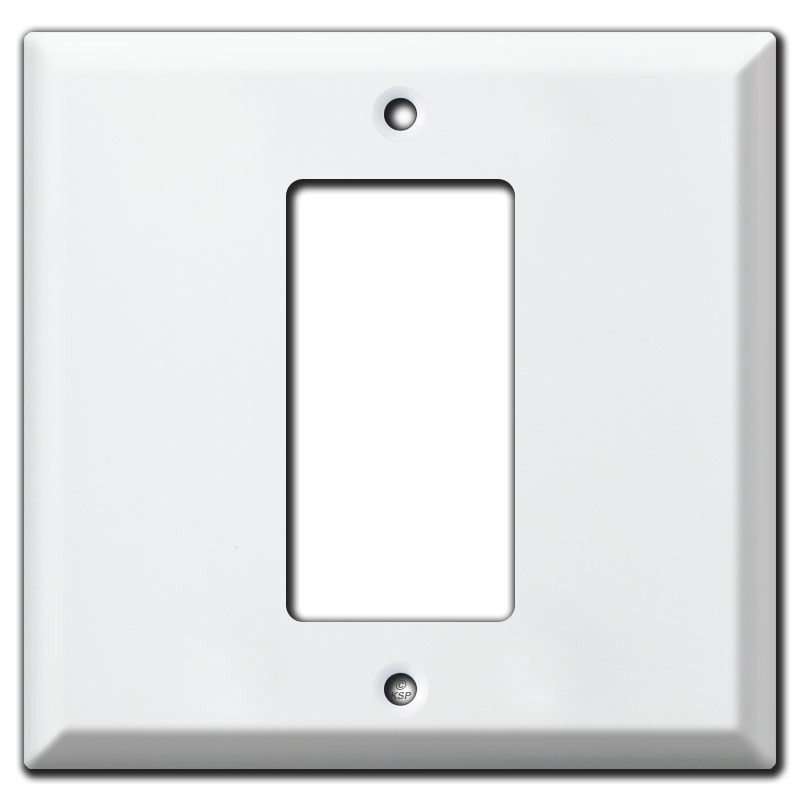 Deep Center 1 GFI Decora Rocker Light Switch Cover - White