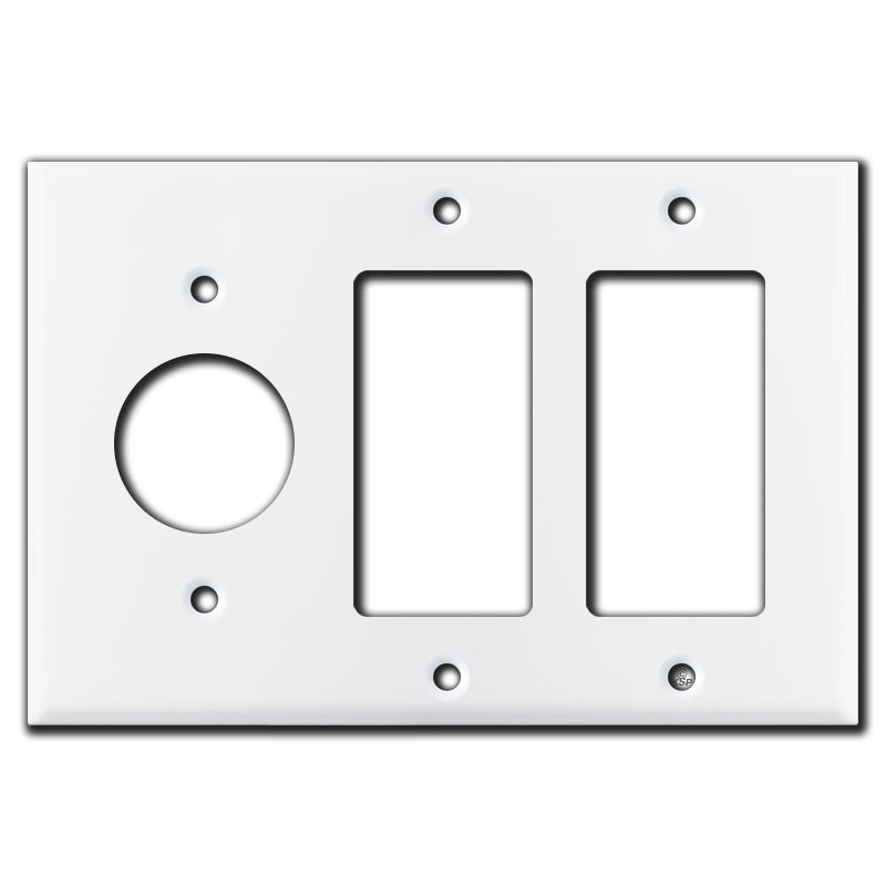 Combo 2 Decora Rocker Single Receptacle Cover - White
