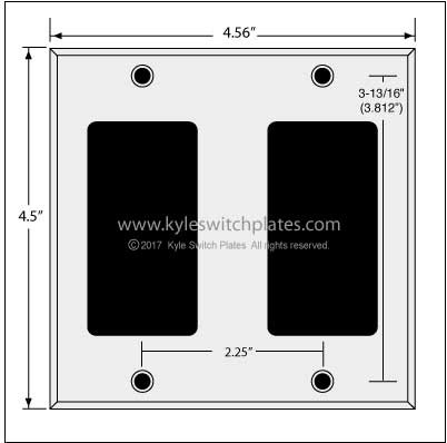 Wide-Spaced 2 Decor Rocker Switch Plates for 2 Single Boxes