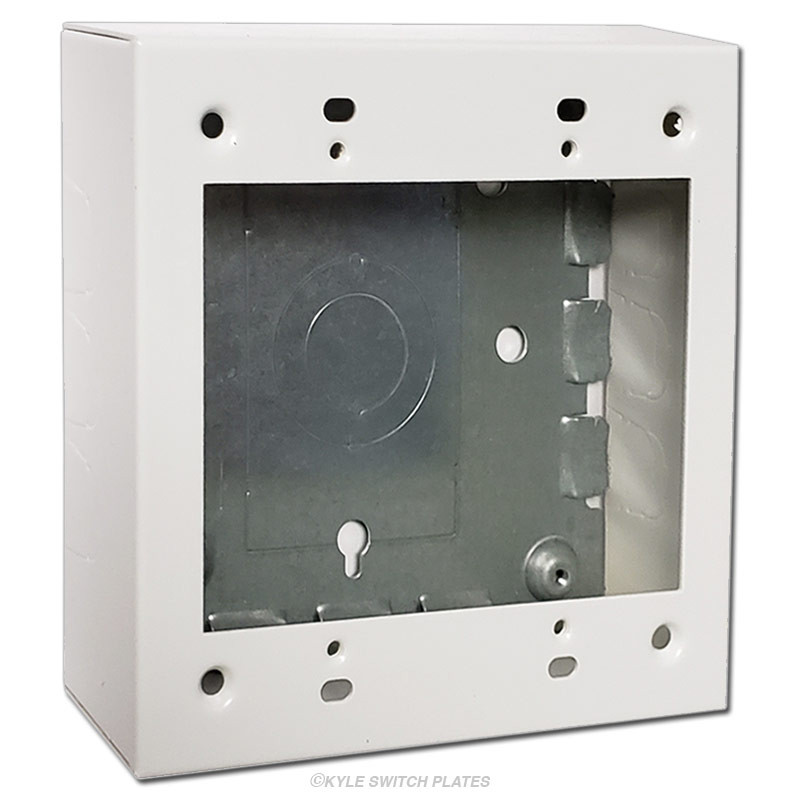 2-Gang Electrical Box Extender Raises Recessed Outlet