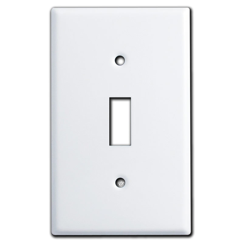 1 Rocker Switch Plate - White | Kyle Switch Plates