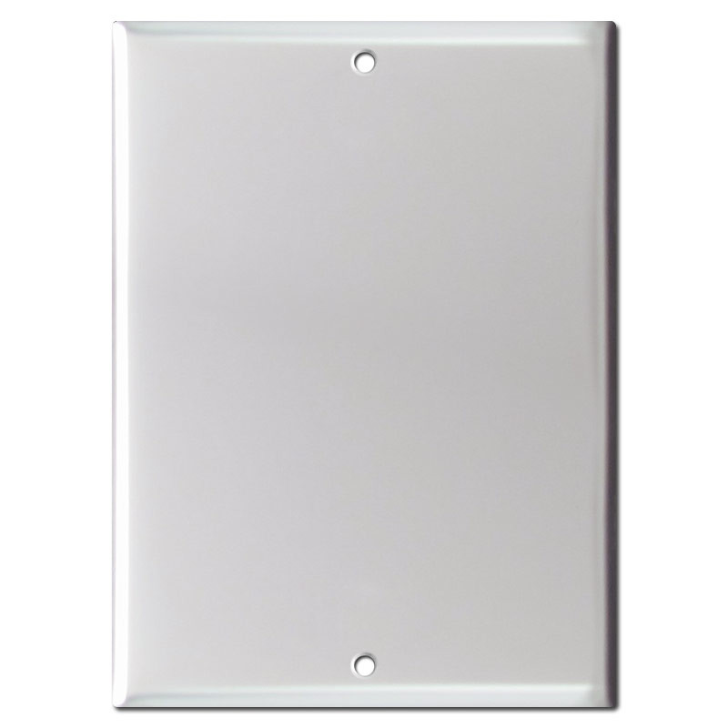 Jumbo 7.5'' x 5.5'' Blank Wall Plate Cover - 3.75'' Screw Hole Set