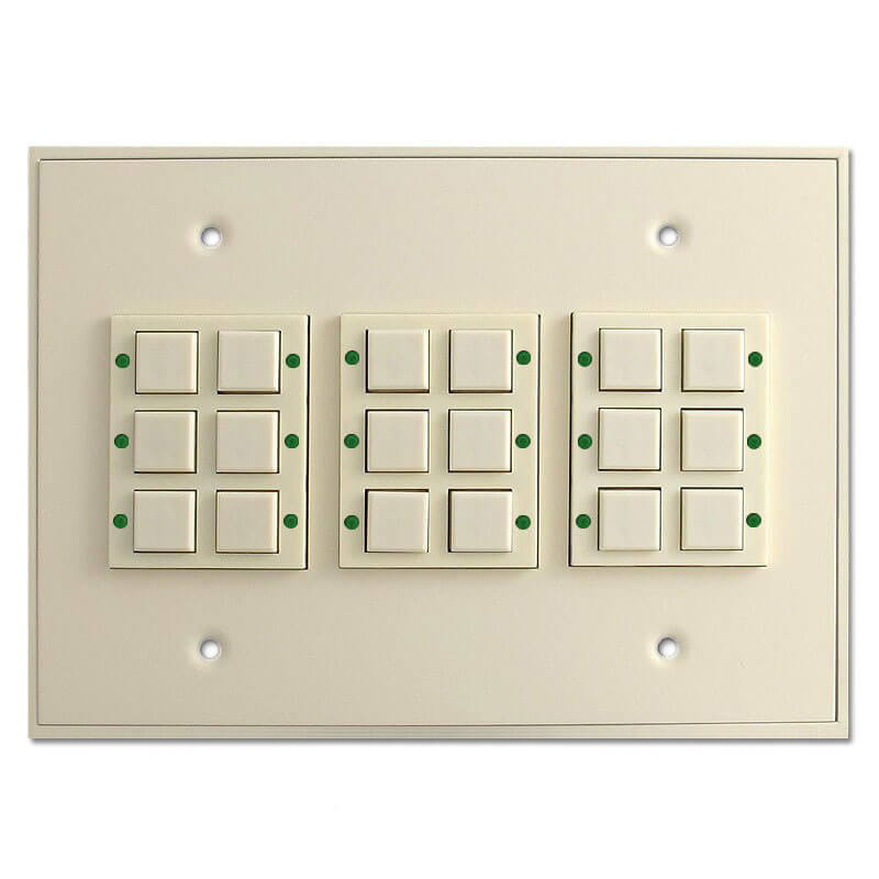 Touch Plate Classic Low Voltage 18 LED Light Switch - Almond