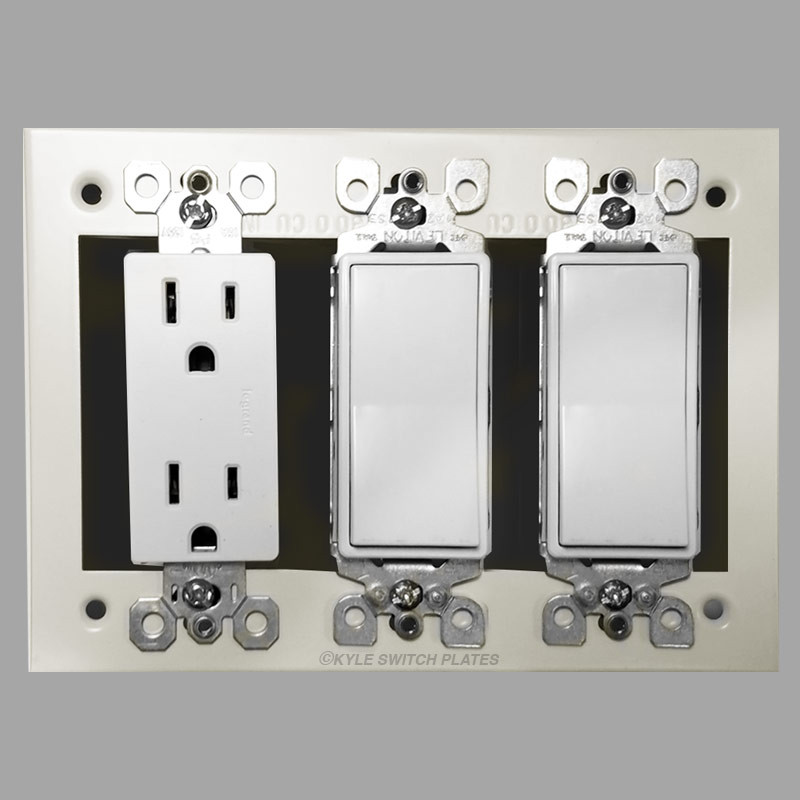 Deep Electrical Box Ring 3-Gang 1.375'' - Ivory