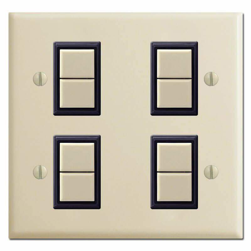 New Style Double Gang Low Voltage Wall Switch Plates for 2 GE Switches