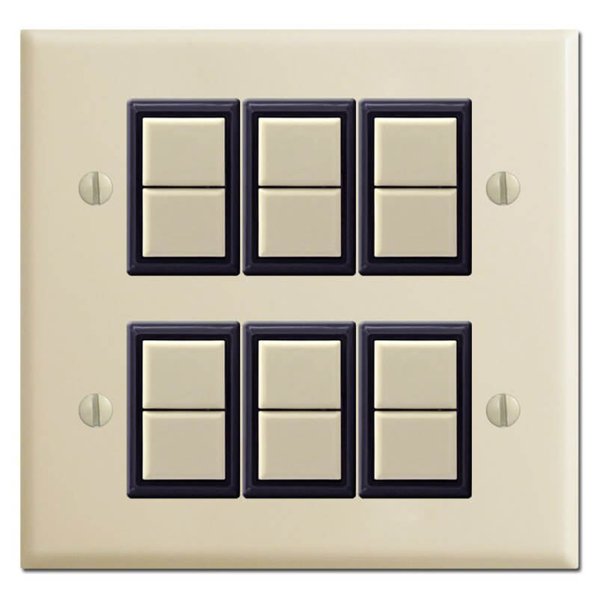 New Style Double Gang Low Voltage Wall Switch Plates For 2 Ge Switches