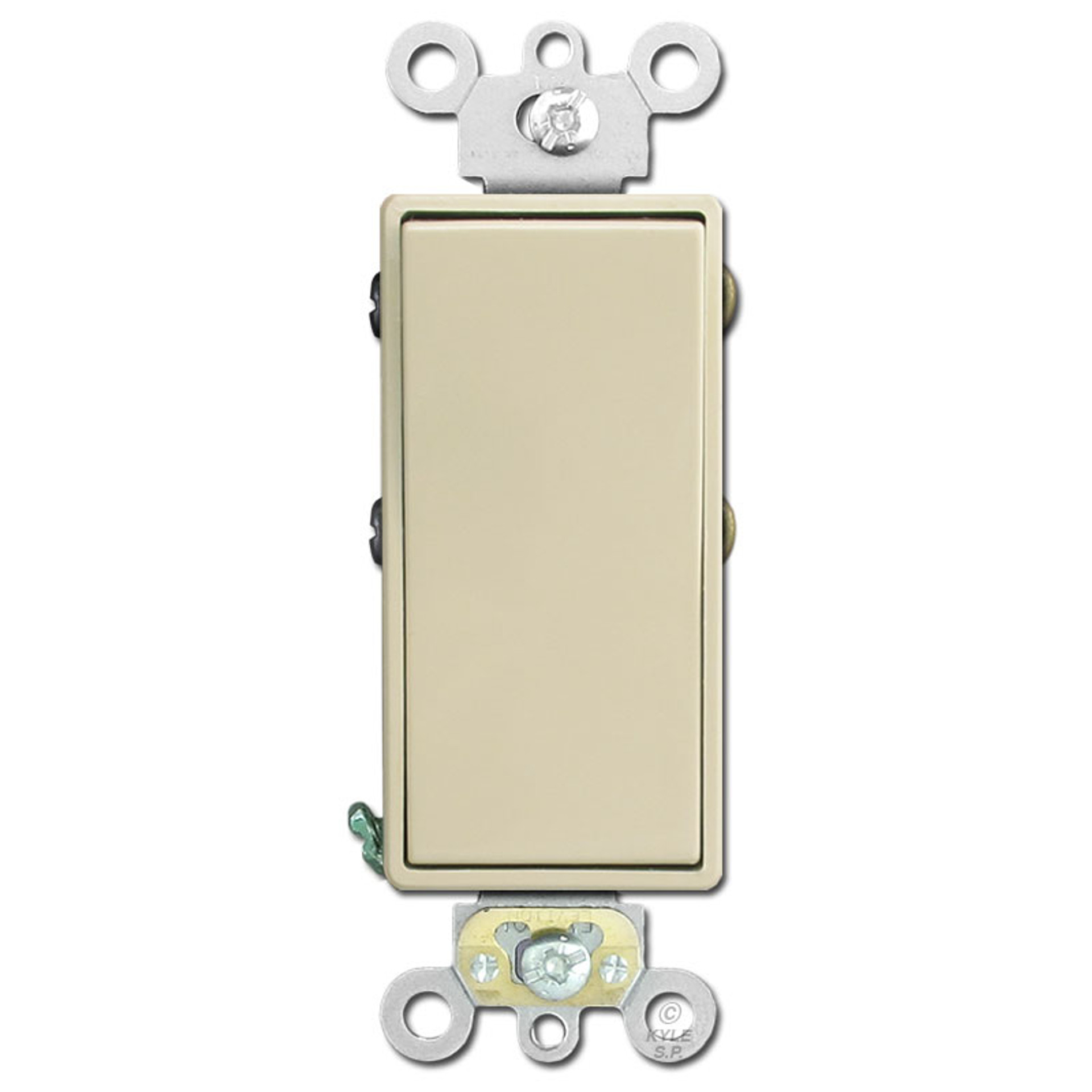 Ivory Combo Rocker Switch - Electrical Outlet
