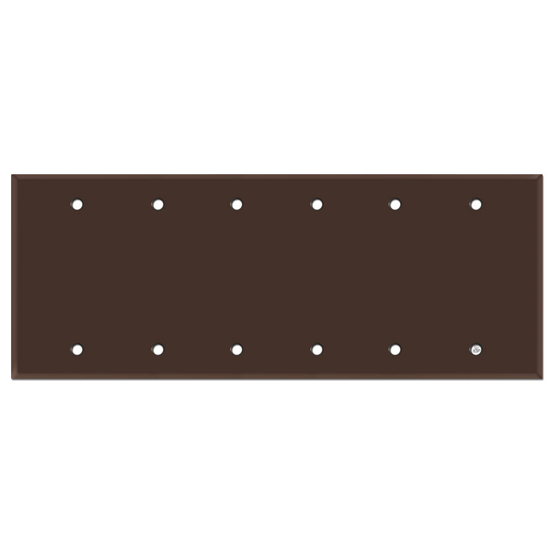 6 Blank Electrical Light Switch Trim Plate - Brown | Kyle Switch Plates