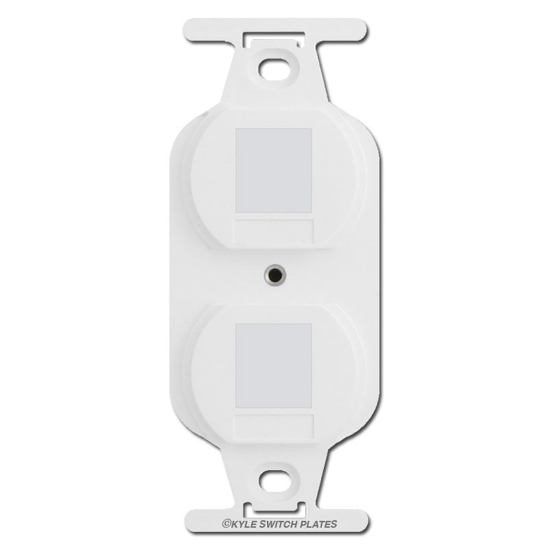 Duplex Outlet Blank Filler Insert for Switch Plates Leviton 41087-2BNK