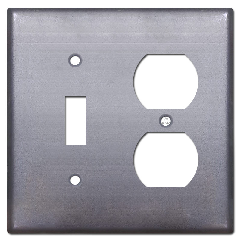 3 Toggle Switch Plate - Raw Steel Paintable | Kyle Switch Plates