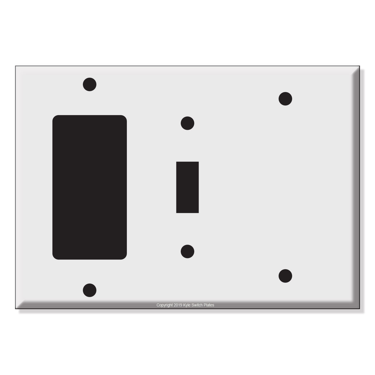 Vertical & Horizontal 3 Toggle Combo Wall Switch Plates